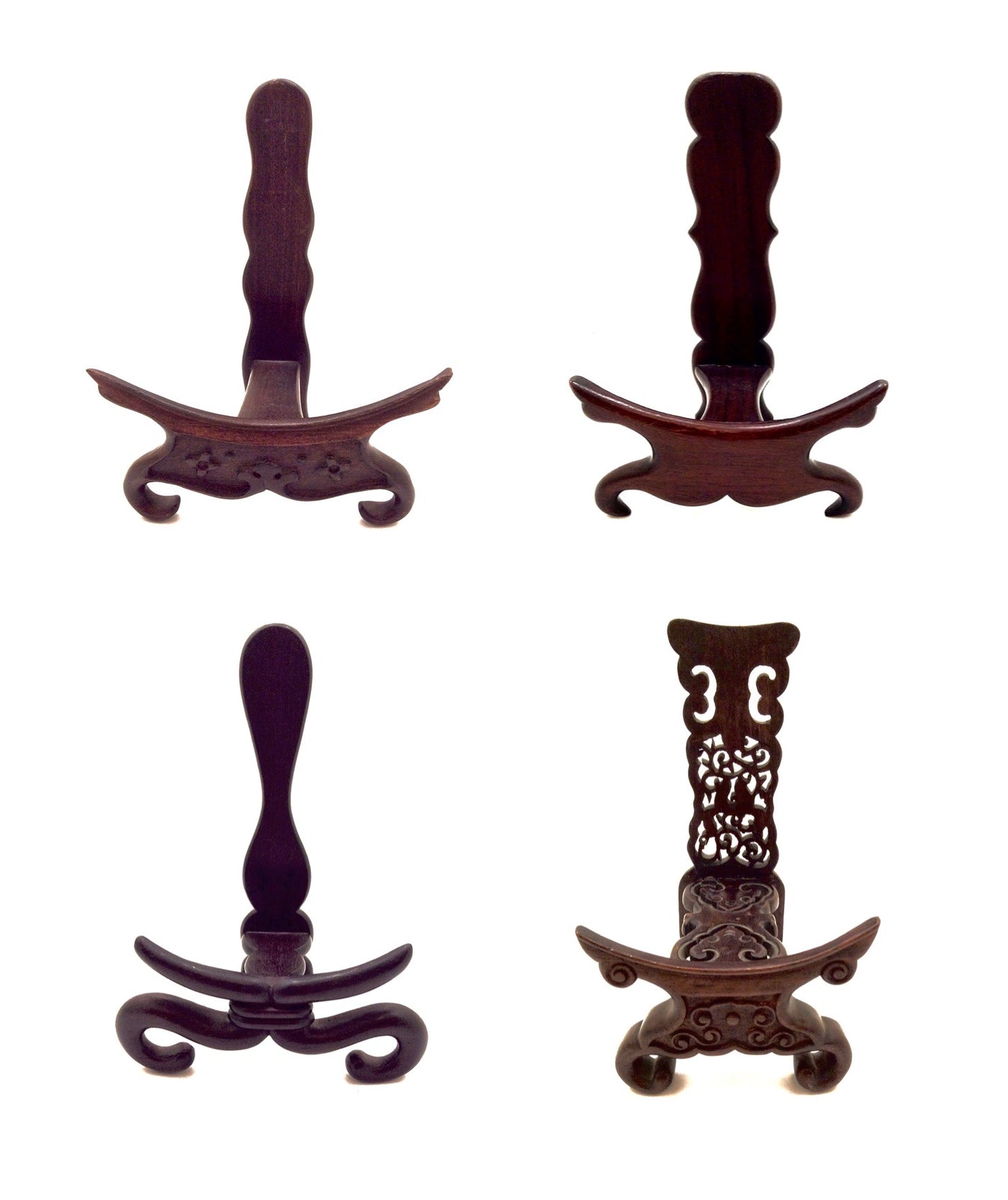 Antique Chinese Rosewood Display Stand Set | Vintage Chinoiserie Stand