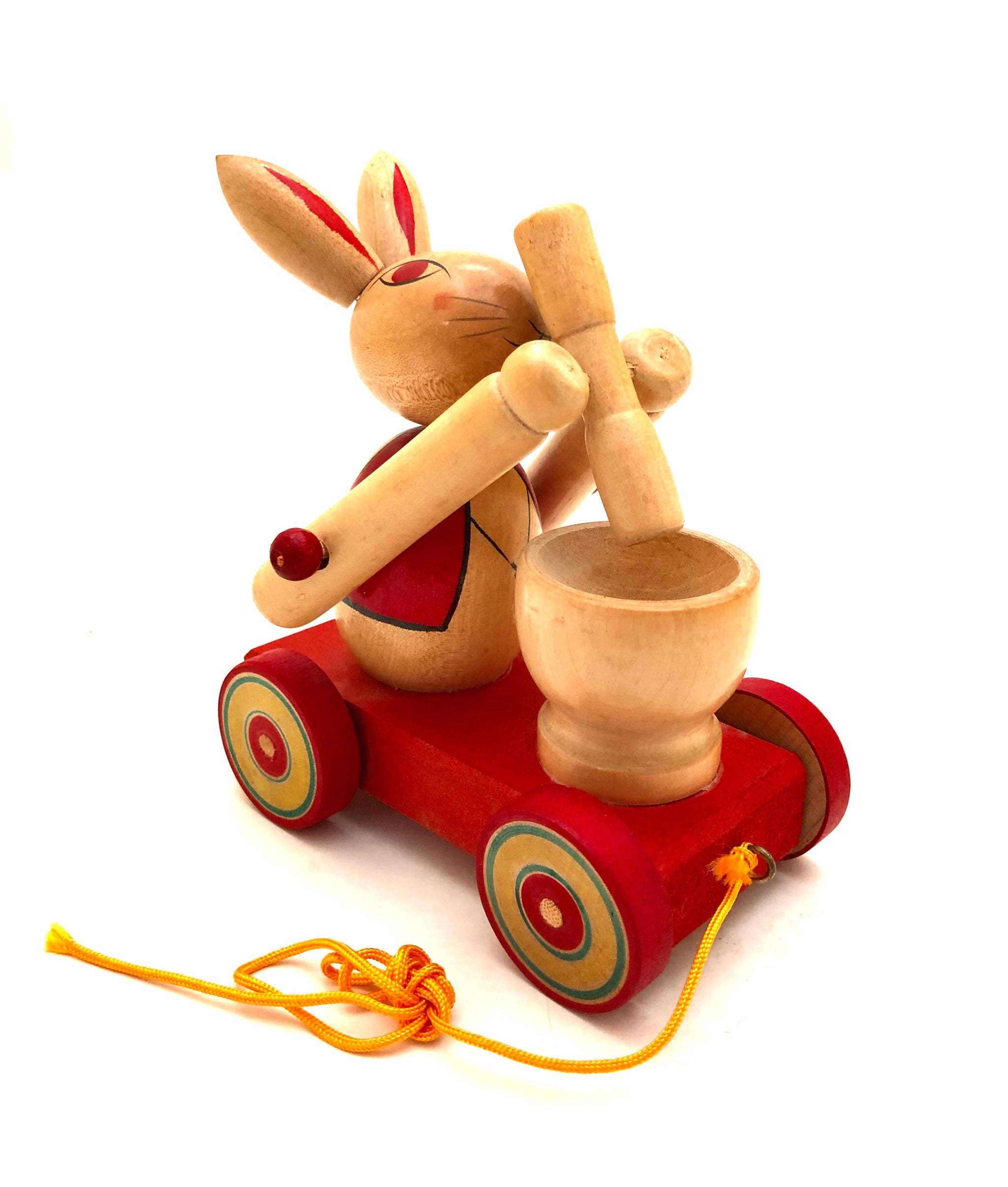 Vintage Japanese Traditional Kijigangu Rabbit Pounding Mochi by Tsuta,