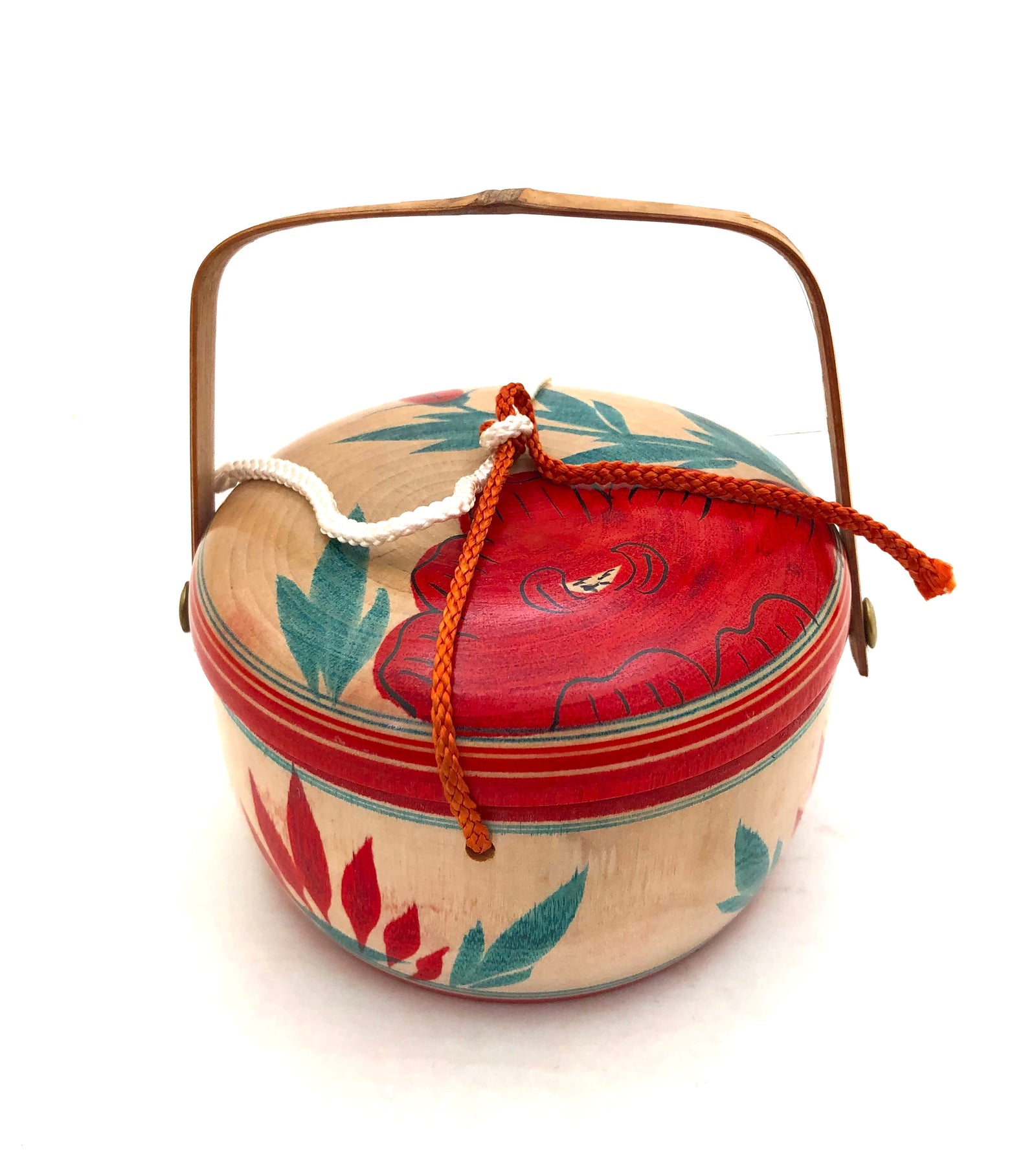 Vintage Japanese Yajirou Container with Lid / Spinning Tops by Kamata,