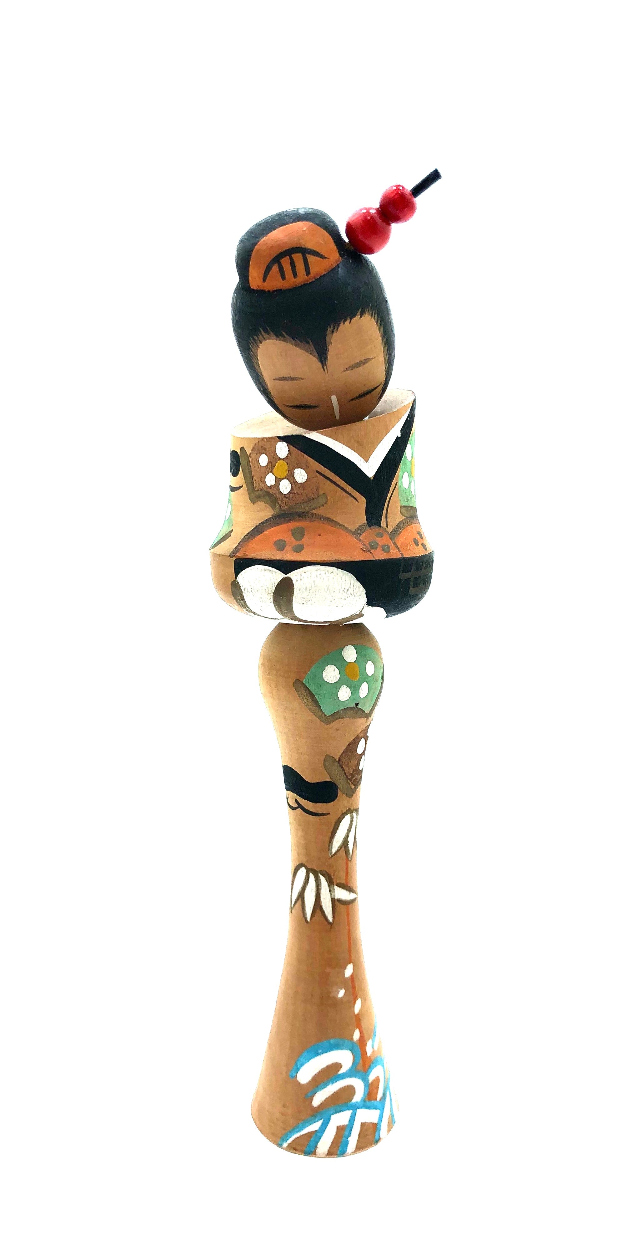 Antique Sosaku Kokeshi of Saito Okichi by Artist Hosaka, Yukio