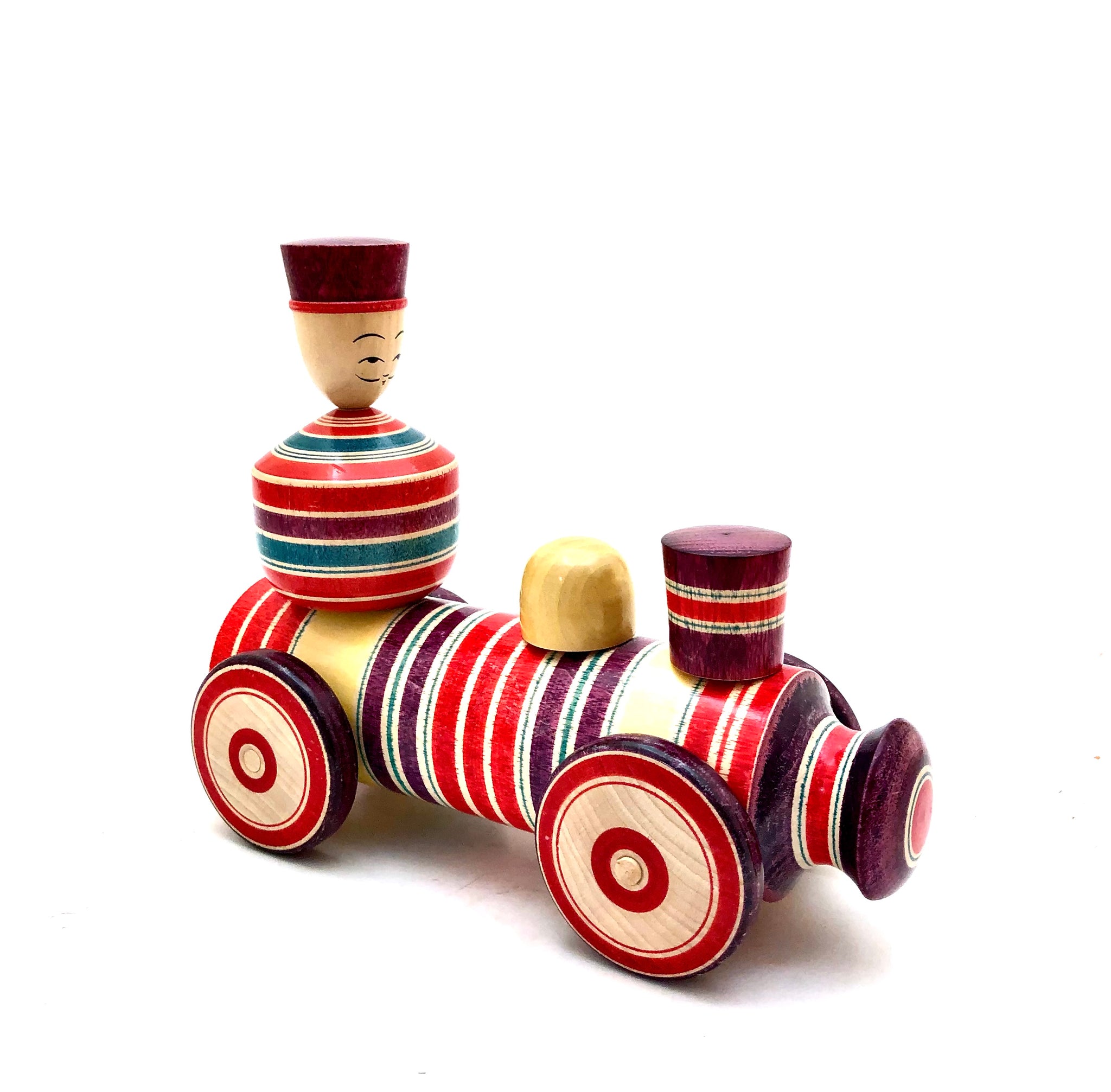 Vintage Japanese Wooden Yajirou Toy Train by Niiyama, Tamio | Kijigang