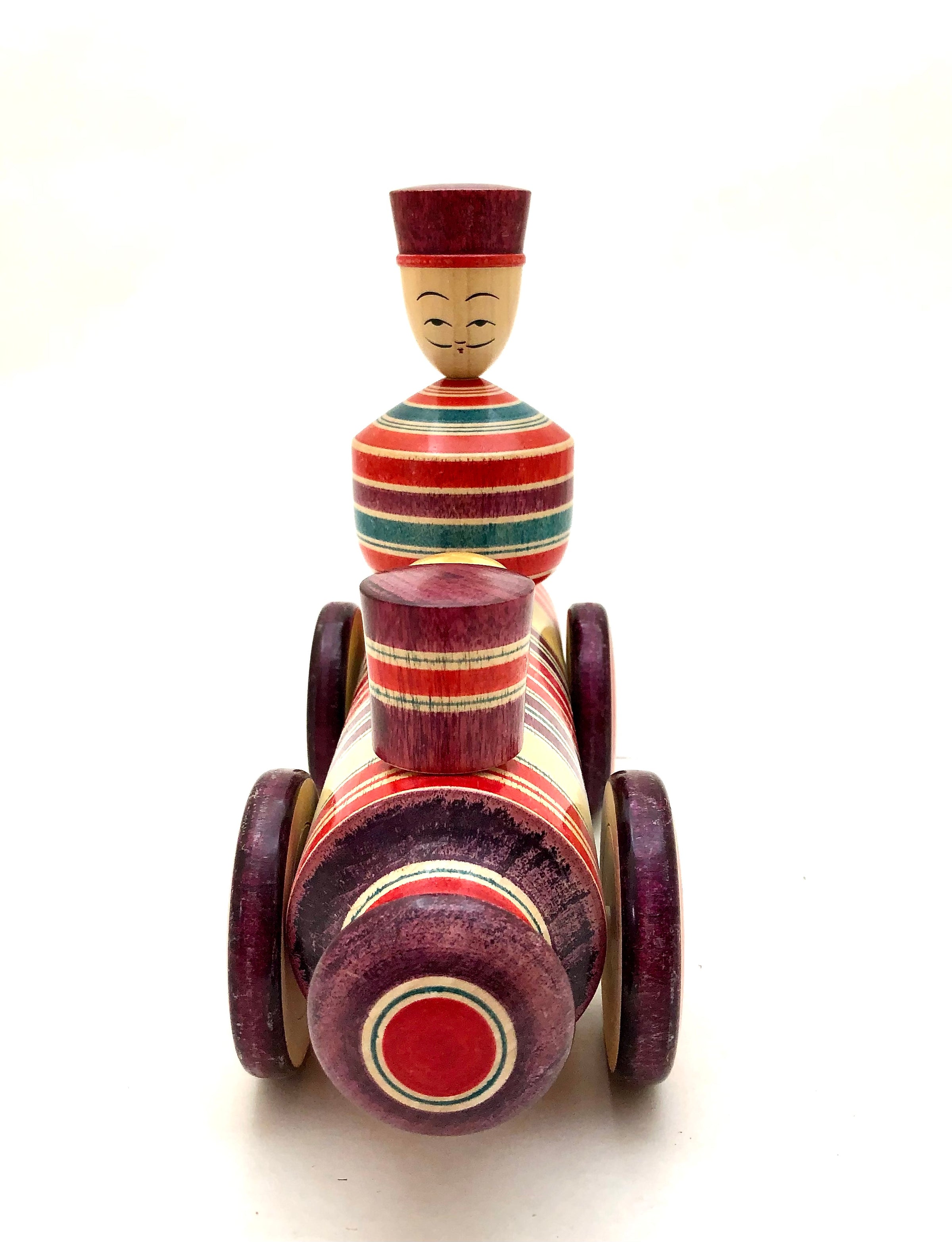 Vintage Japanese Wooden Yajirou Toy Train by Niiyama, Tamio | Kijigang